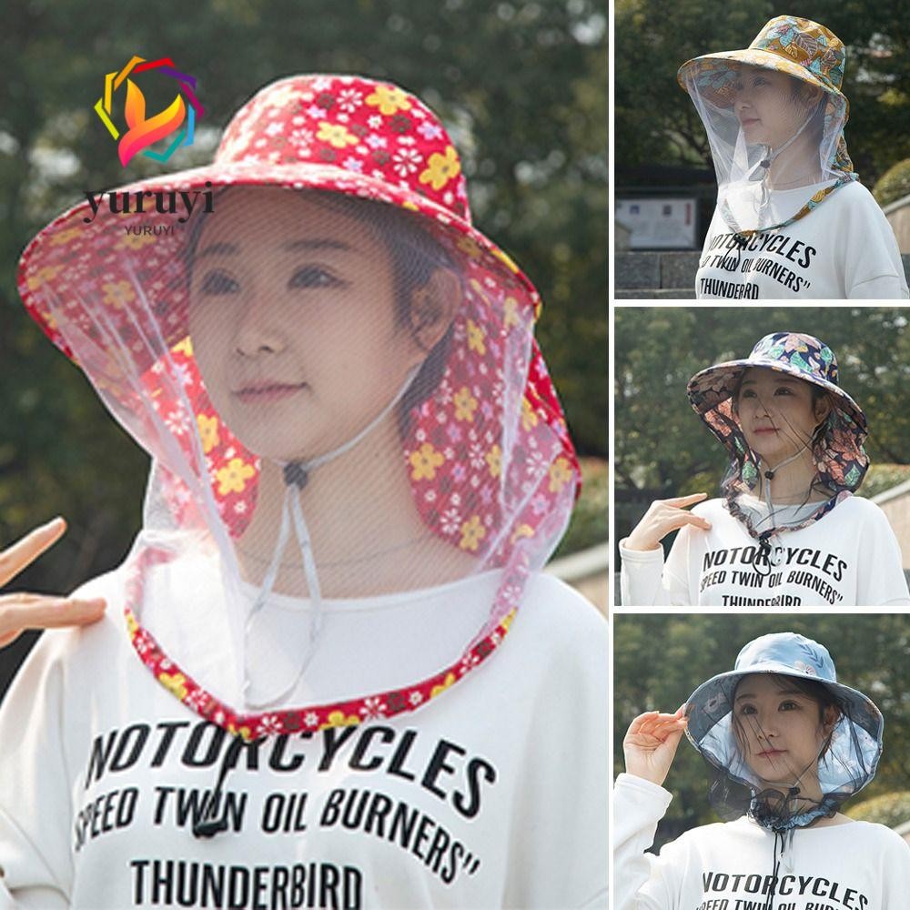 หมวกปีกกว้าง YURUYI สำหรับกันแดดและยุง ออกแบบมาเพื่อป้องกันรังสี UV ในขณะตกปลา มาพร้อมระบบระบาย ...