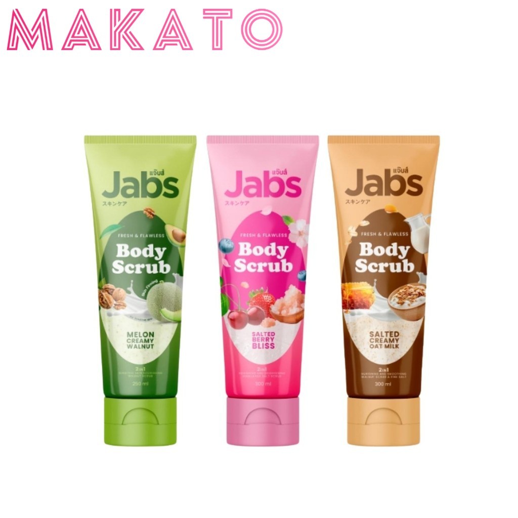 Jabs Body Scrub Fresh & Flawless แจ๊บส์ บอดี้สครับ แจ้บ สครับผิว 2in1 ...