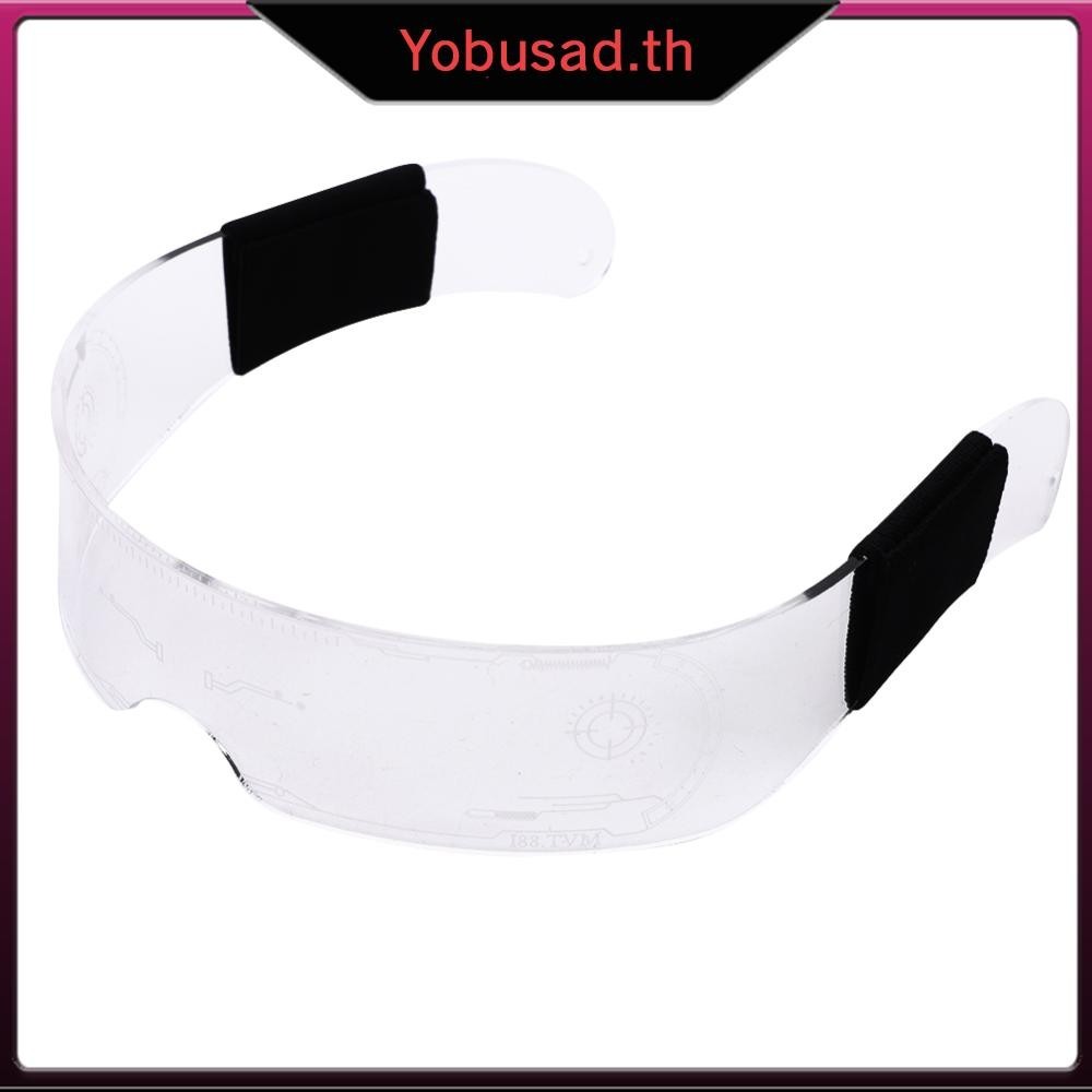 [Yobusad.th] El Wire Luminous Glasses Neon Party LED Light Up Visor ...