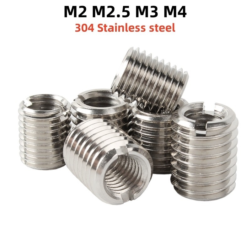 M2 M2.5 M3 M4 304 304 สแตนเลสภายในและภายนอกด้าย Nut Thread Conversion ฟันแขน, ด้ายร่องตรง Self ...