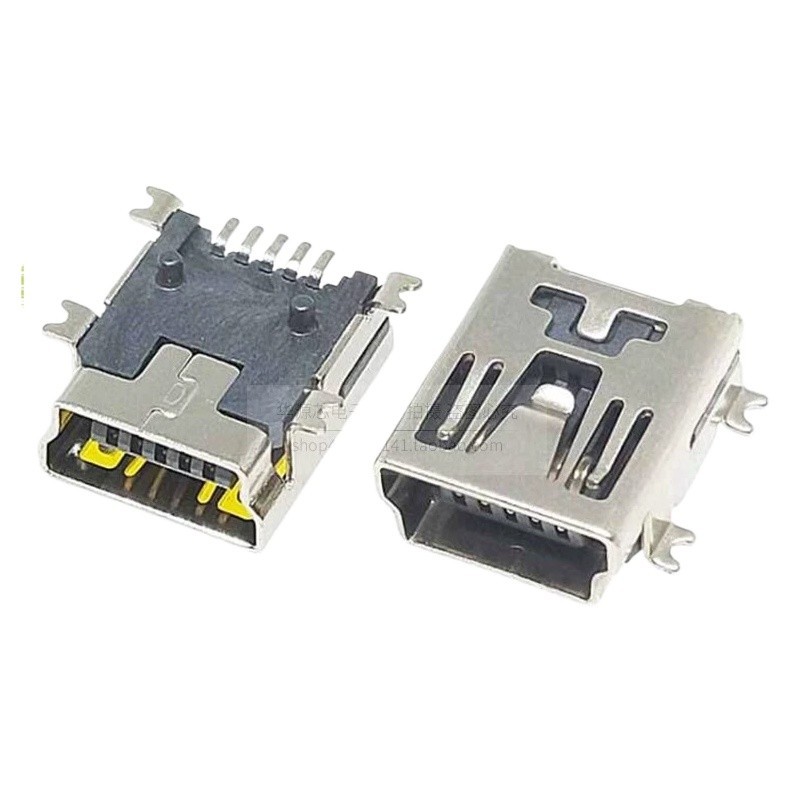 5 ชิ้น/ล็อต Patch T-Port mini USB ซ็อกเก็ต 5P 5-Pin Trapezoidal ชาร์จ ...