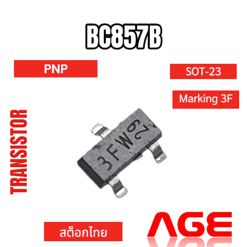 BC857B (Marking 3F*) SOT-23,PNP 45V/0.1A ,NXP,General Purpose Switching and Amplification ...