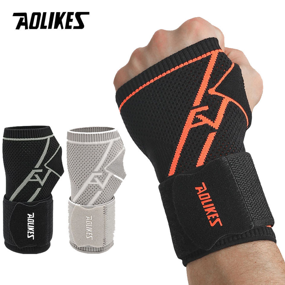 AOLIKES 1PCS สายรัดข้อมือสนับสนุน Sprain Band ผ้าพันแผลยืดหยุ่นข้อมือ ...