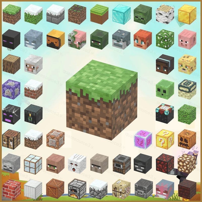 Sq3 Minecraft DIY บล็อกแม่เหล็ก Cube ของเล่น My World ฉาก Setup ...