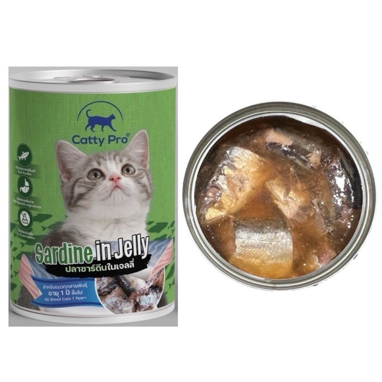 [1กระป๋อง][5รส] Catty Pro อาหารแมว แคทตี้โปร สำหรับแมวทุกสายพันธุ์ อายุ ...