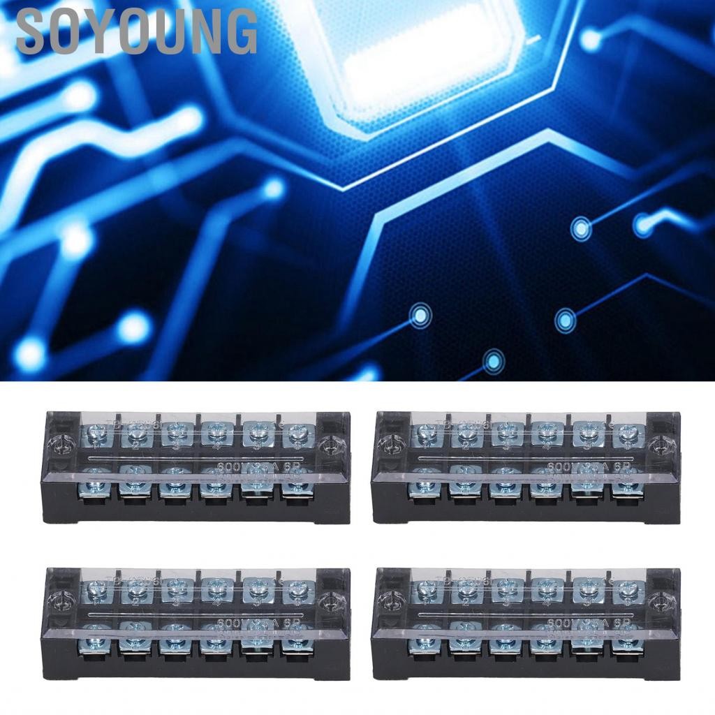 Soyoung Wire Barrier Block Terminal Strip สองแถวที่มีหลังคาปิด TB แก้ไข ...