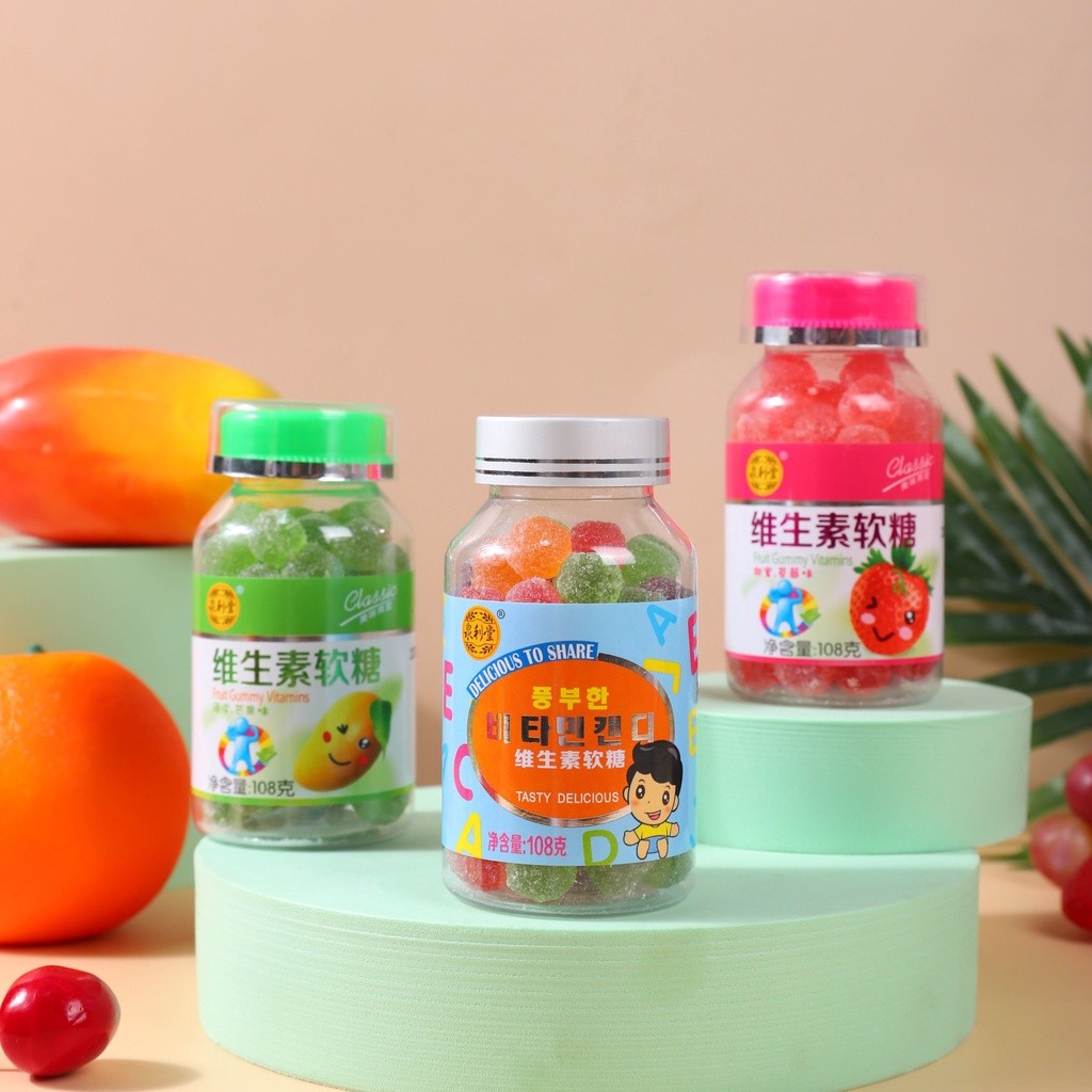 ปลาค็อด【ซื้อ1แถม1】quanli Tang Vitamin gummies Vitamin C Candy Q Soft ...