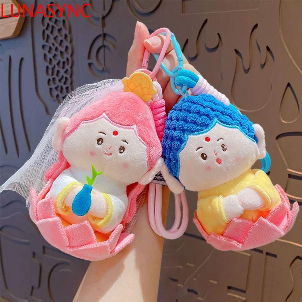 Lunasync Buddha Plush จี้, Lotus ฐานพระโพธิสัตว์พระพุทธรูปพวงกุญแจ ...