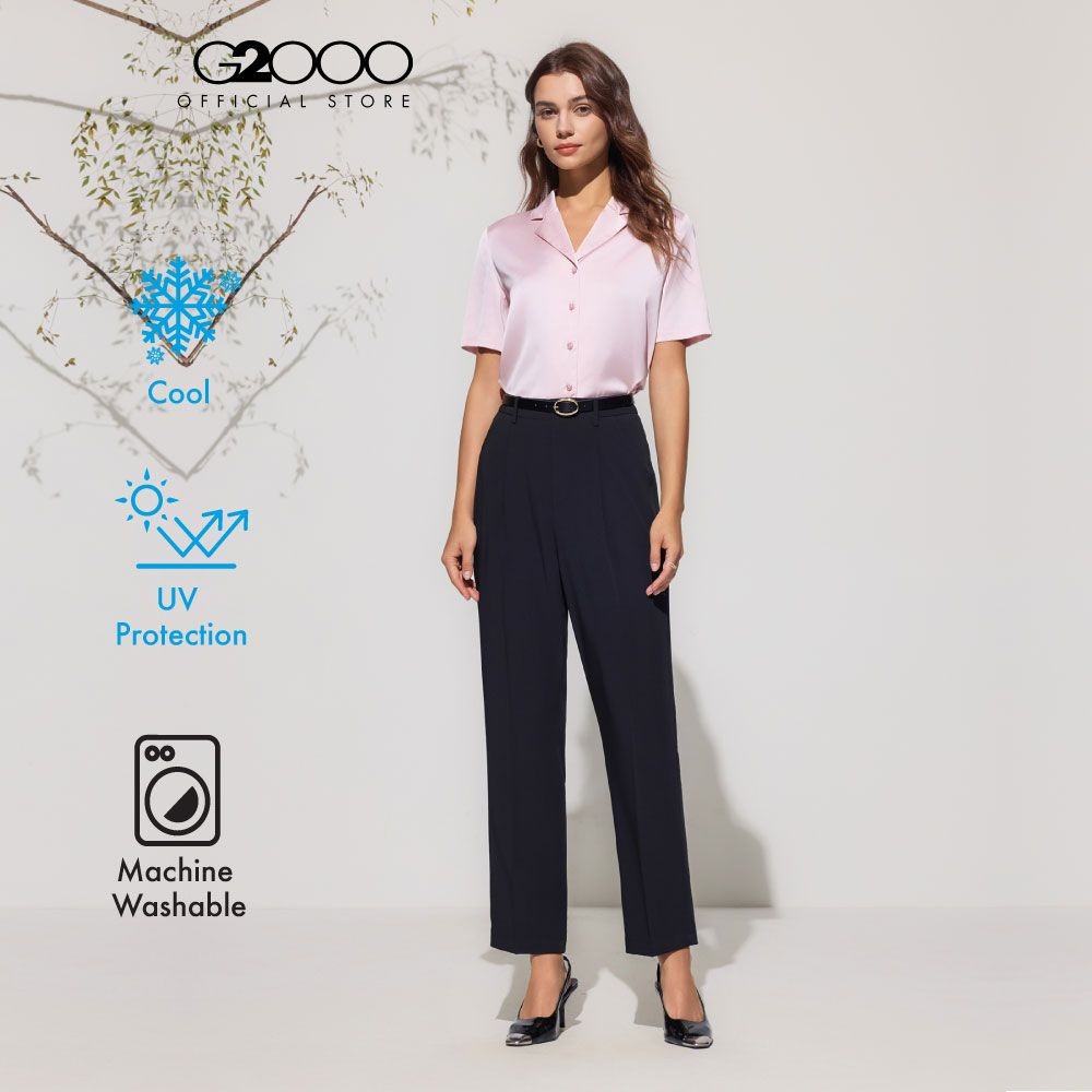 G2000 กางเกงขายาวสำหรับผู้หญิง Tapered Fit รุ่น 5126122599 BLACK | Shopee Thailand