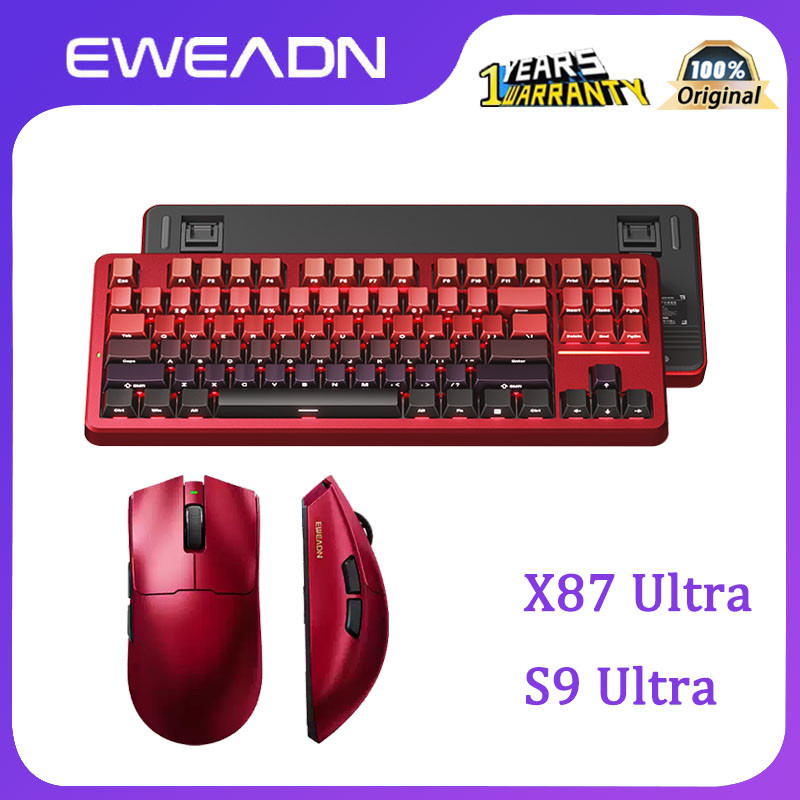 EWEADN X87 Ultra คีย์บอร์ดและเมาส์แบบกลไกไร้สาย Bluetooth คีย์บอร์ดและ ...