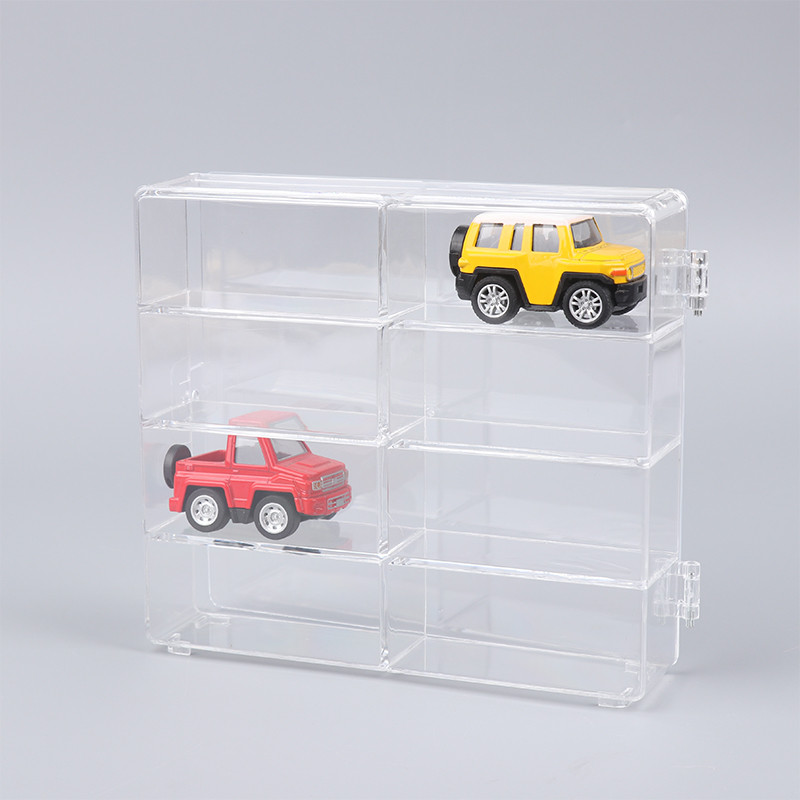 [shnzbaodand] 1:64 Scale Car Model Storage Box 8 Slot Clear Display ...