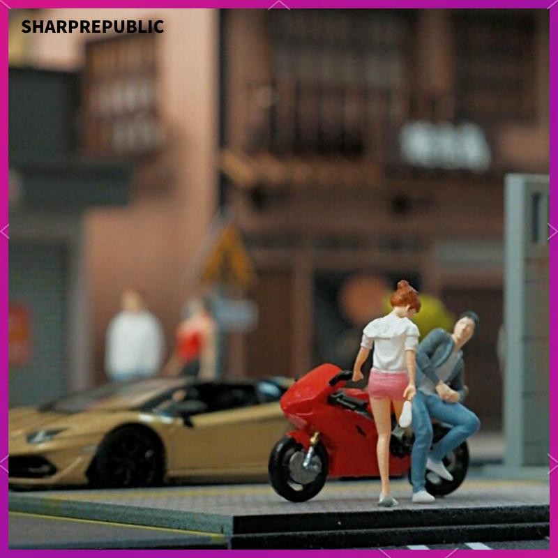 [ชาร์ปสาธารณรัฐ] 1:64 Scale Tiny Girl People Dioramas Layout ภาพยนตร์ Props รถไฟรถไฟ Micro ...
