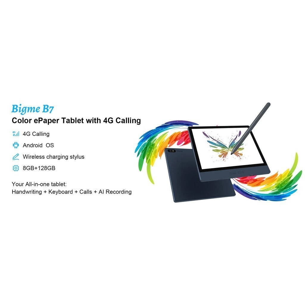 Ebook reader Bigme B7 7Inches Color Eink Screen Google 4G Calling 8 ...