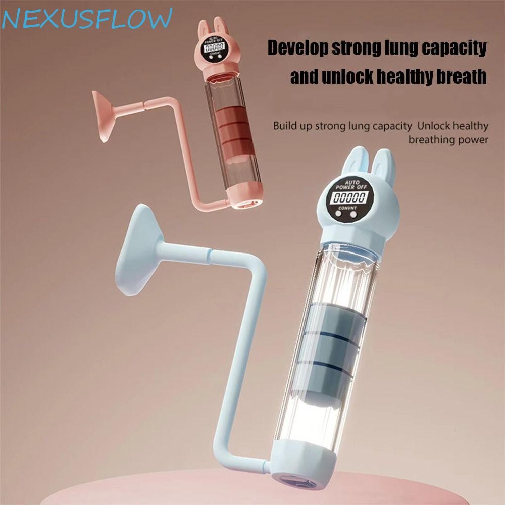 NexusFlow Breathing Dumbbell Trainer ปรับความต้านทานได้เพื่อเพิ่มความจุปอด มาพร้อมเคาน์เตอร์ ...