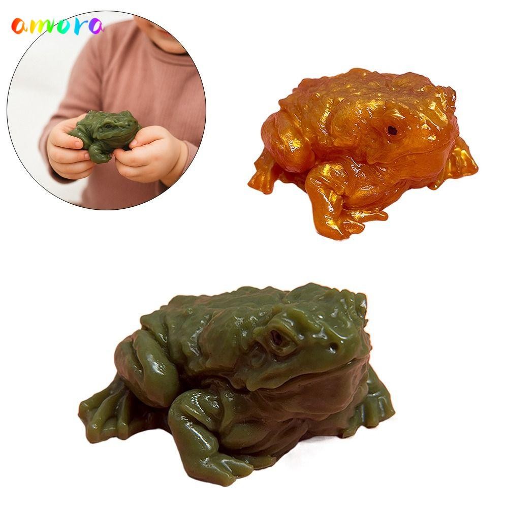 AMORA Frog SimulationToy, Soft Stress-relief Frog Squeeze, Toad Sticky Decompression Toy ของเล่น ...