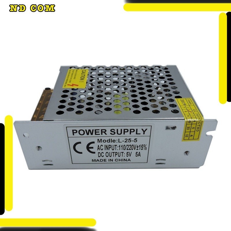 สุดคุ้ม! Switching Power Supply สวิตชิ่งเพาเวอร์ซัพพลาย 5V 5A 25W(สีเงิน) S-25-5พร้อมส่ง ส่ง ...