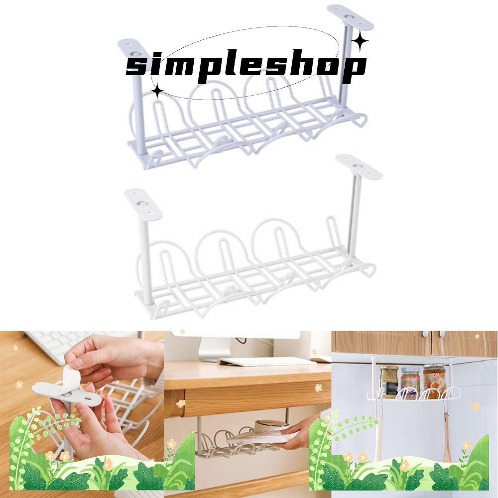 Simple การจัดการสายเคเบิลถาด Tidy Storage Rack ภายใต้โต๊ะซ็อกเก็ตแขวน ...