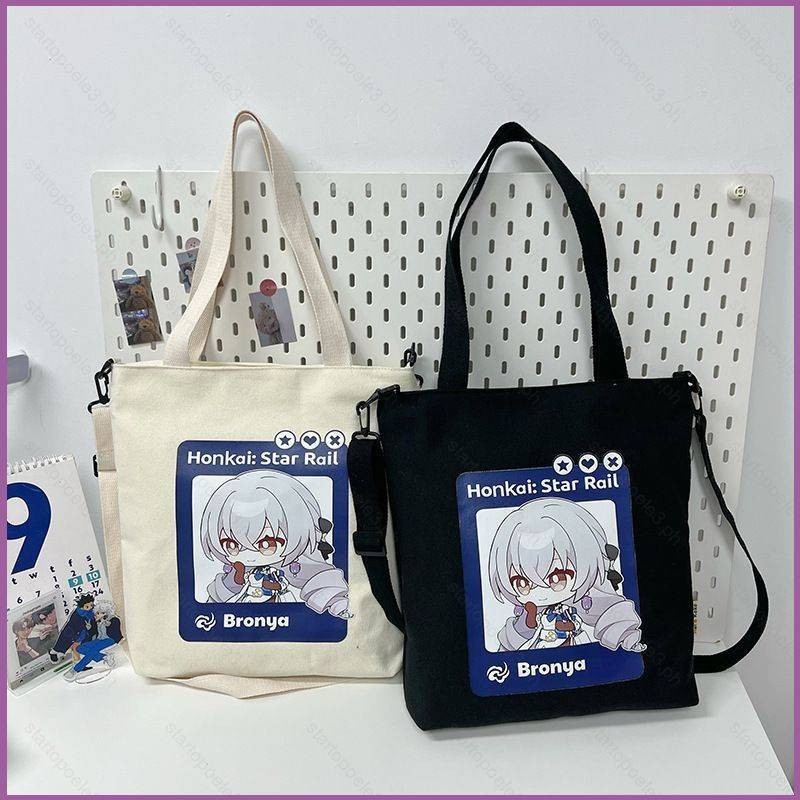 Ellen Honkai Star Rail Bronya Zaychik การ์ตูนอะนิเมะกระเป๋าถือผ้าใบ ...