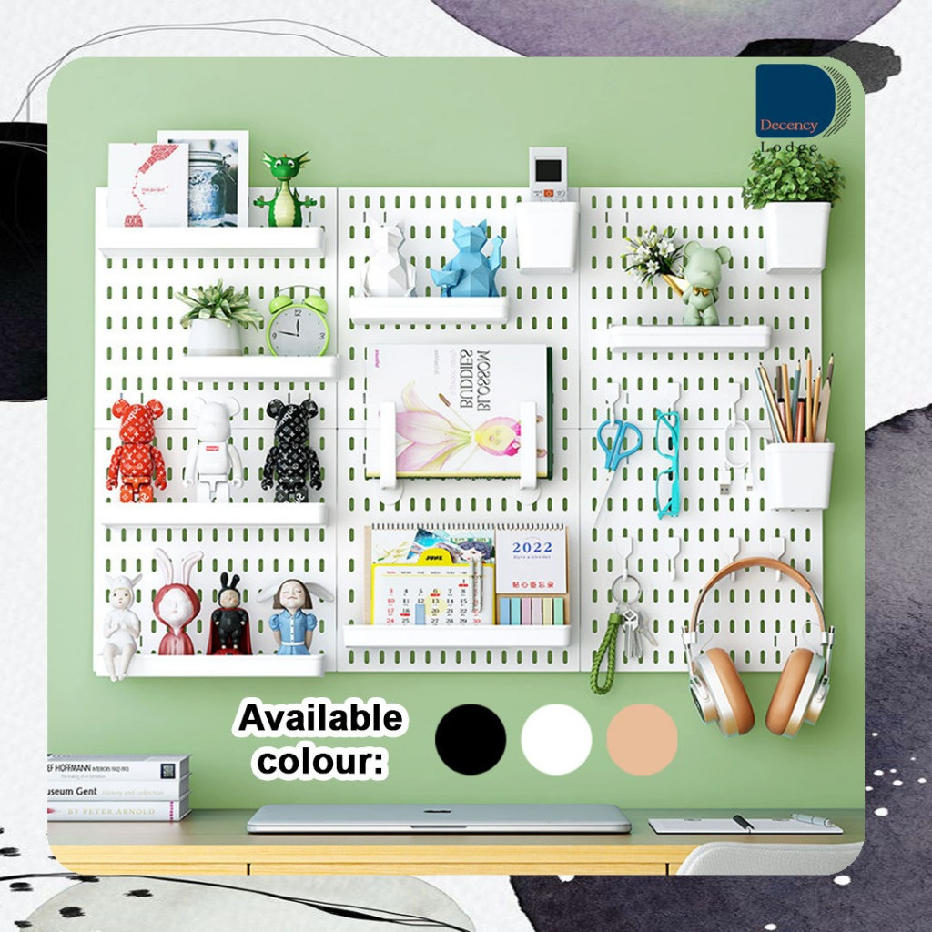 PEGBOARD WHITE BLACK WOOD SKADIS PAPAN PENYEPIT NOTICE BOARD NOTIS BORD ...
