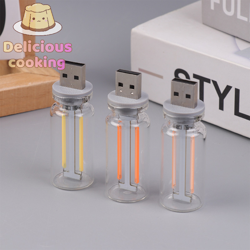 [ทําอาหารแสนอร่อย] Retro USB LED Filament Touch Dimming Bulb 5V Retro ...