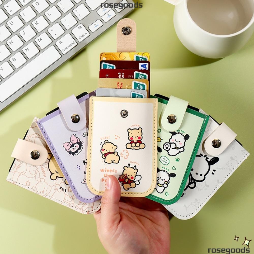 กระเป๋าการ์ด ROSE, Anime Sanrio Slim Card Holder, Pullable Multi Slot ...