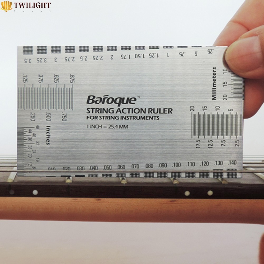 (TWI)String Gauge ไม้บรรทัดท่องเที่ยว Setup กีตาร์วัดส้อมเบส Luthier ...