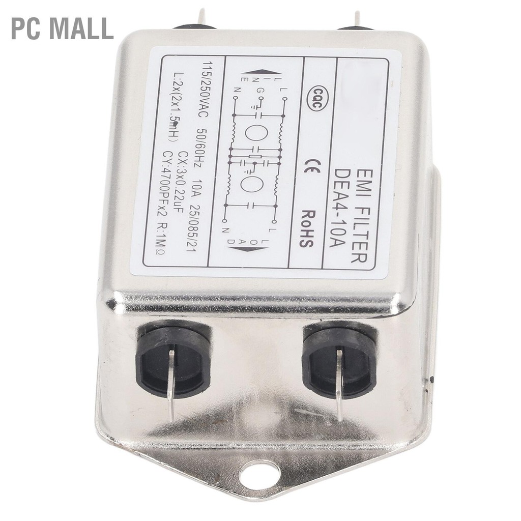 PC Mall Power EMI Filter เครื่องลดเสียงรบกวน Single Phase AC เครื่อง ...
