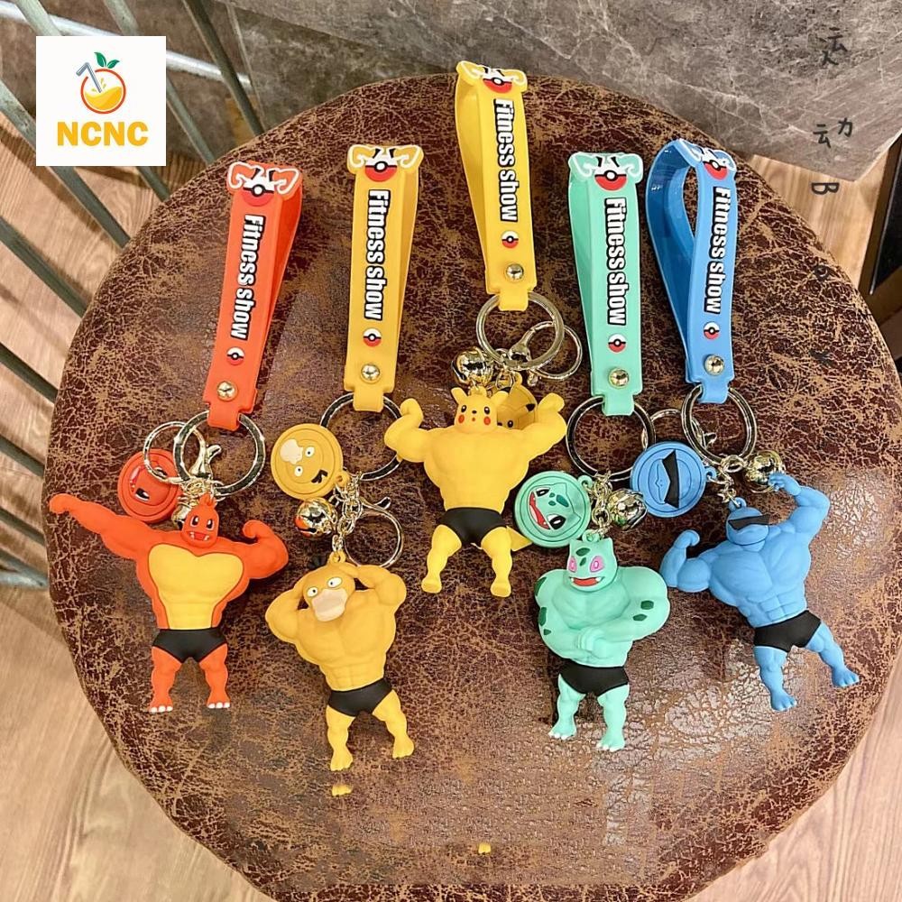 Ncnc Pokemon พวงกุญแจตลกเด็กของขวัญ Muscle Man Bulbasaur Charmander ...