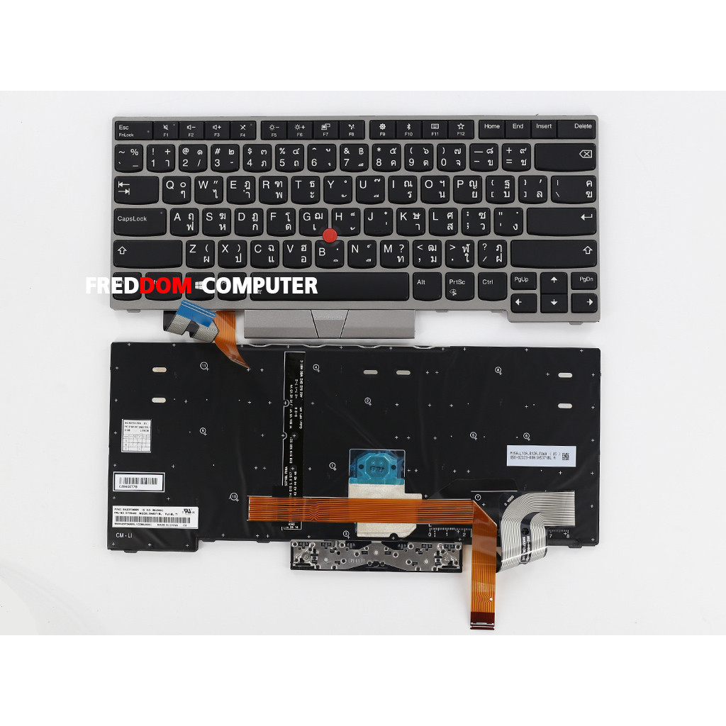 คีย์บอร์ด LENOVO Thinkpad E480 E490 L490 T490 T480 P43S ไทย-อังกฤษ มีไฟ ...