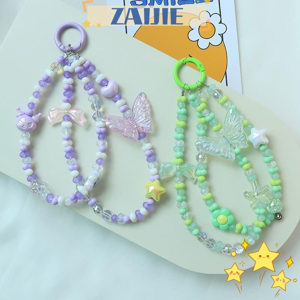 Zaijie24 Phone Charm Rope, Butterfly Kuromi Anti-lost Mobile Phone ...