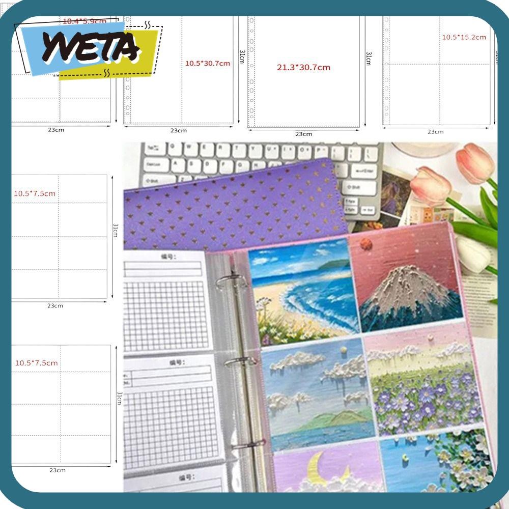 Yveta A4 Kpop Photocard Binder, หลายกระเป๋า PP อัลบั้มภาพเติมหน้า, หน้าด้านใน Card Binder DIY ...