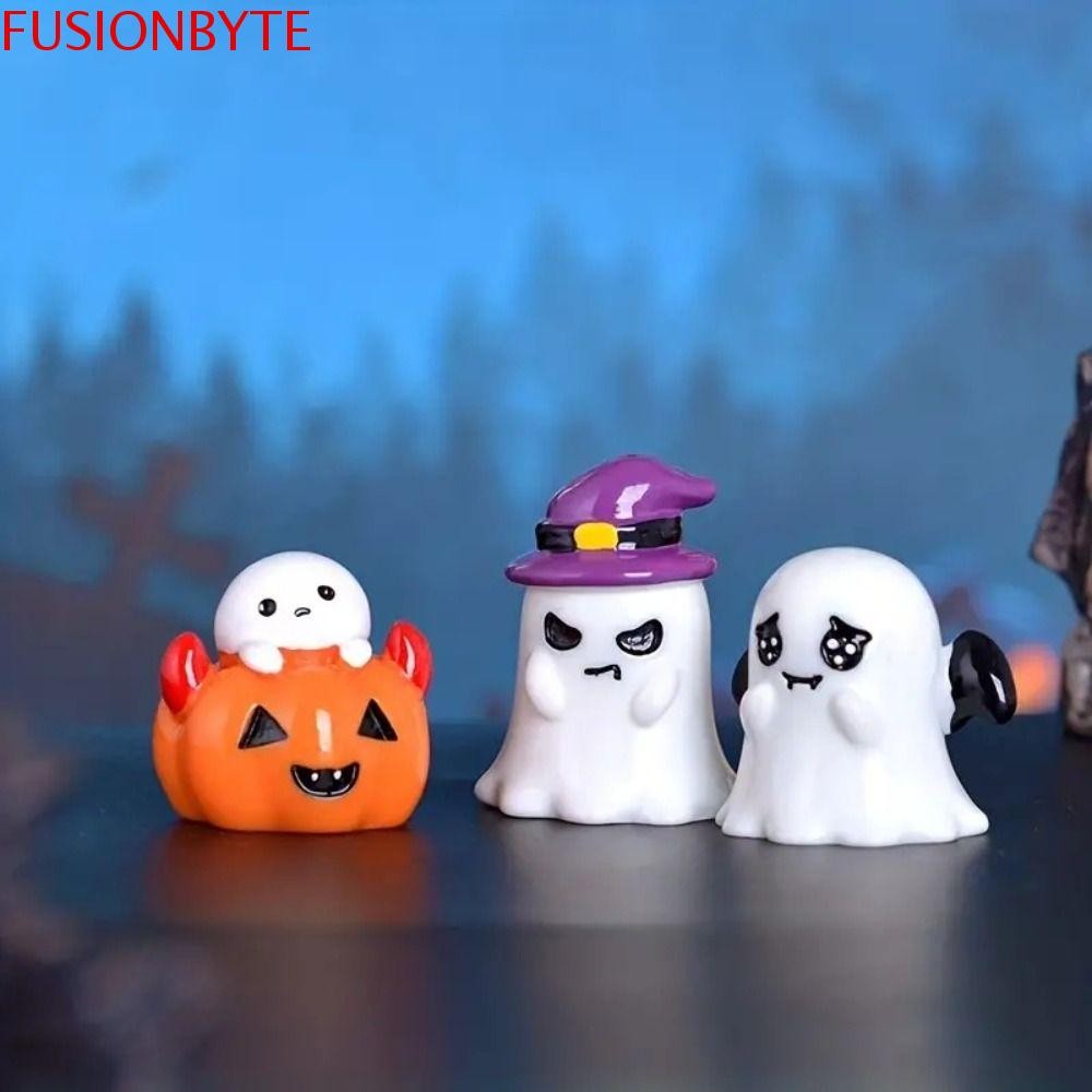 Fusionbyte เครื่องประดับผี, Glow-In-The-Dark Micro ภูมิทัศน์ตกแต่งฮาโลวีน, Creative Ghost Wizard ...
