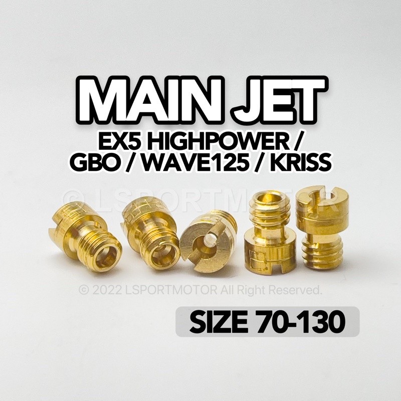 1PC HONDA EX5 HIGHPOWER / GBO / WAVE125 / KRISS MAIN JET (ขนาด 70 - 130 ...