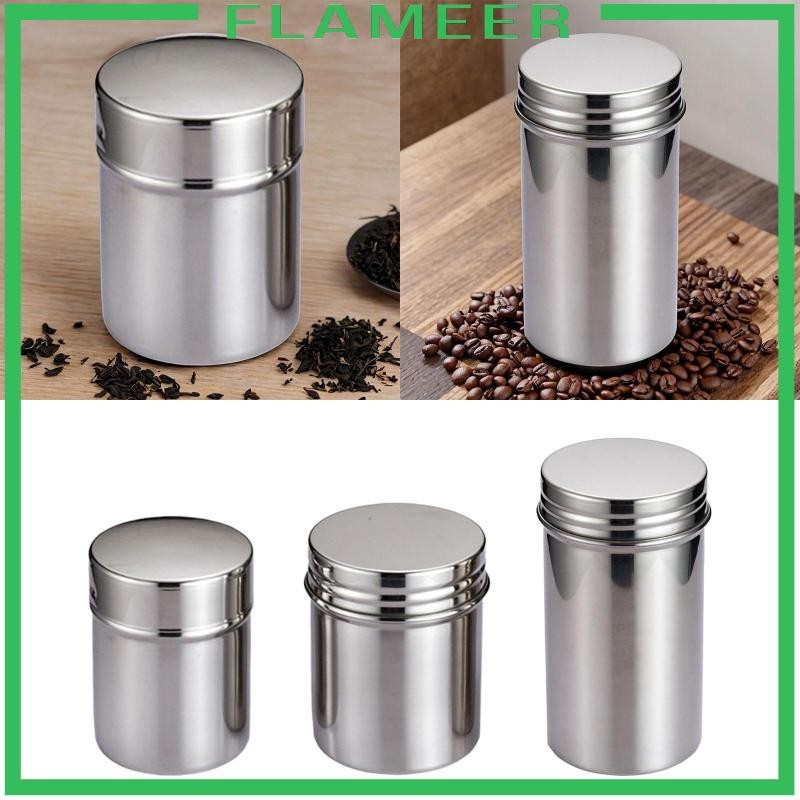 [Flameer] โถเก็บปิดผนึกสแตนเลส Multiuse แบบพกพา Airtight ฝาปิดเมล็ดกาแฟ ...