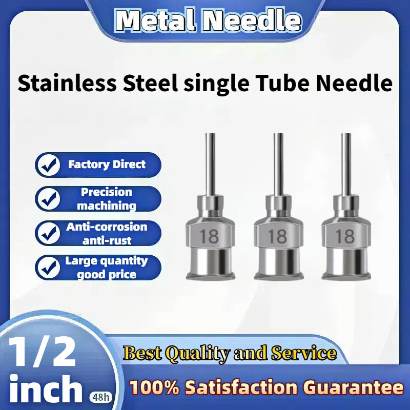 12pcs 13mm เข็มจ่ายความแม่นยำ เข็มจ่ายอุตสาหกรรมสแตนเลส เข็ม หัวเข็มหยอดกาว ปลายสแตนเลส เข็มหยอด ...