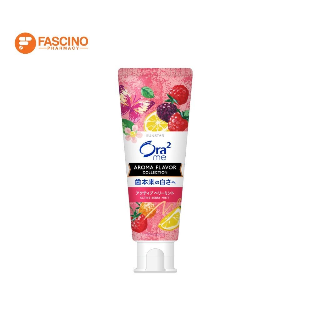 Ora2 Me Aroma Active Berry Mint ยาสีฟัน เพื่อการดูแลสุขภาพช่องปากและฟัน (130g.) | Shopee Thailand