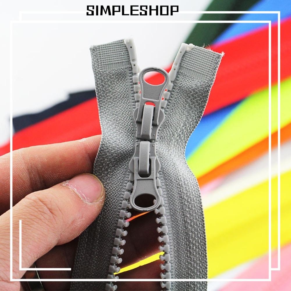 SIMPLESHOP ซิปเรซิ่น, #5 พลาสติกฟันซิปสองทาง เป็นก้อน ซิป, แถบเลื่อนคู่ 90 ซม. เสื้อแจ็คเก็ตปลาย ...
