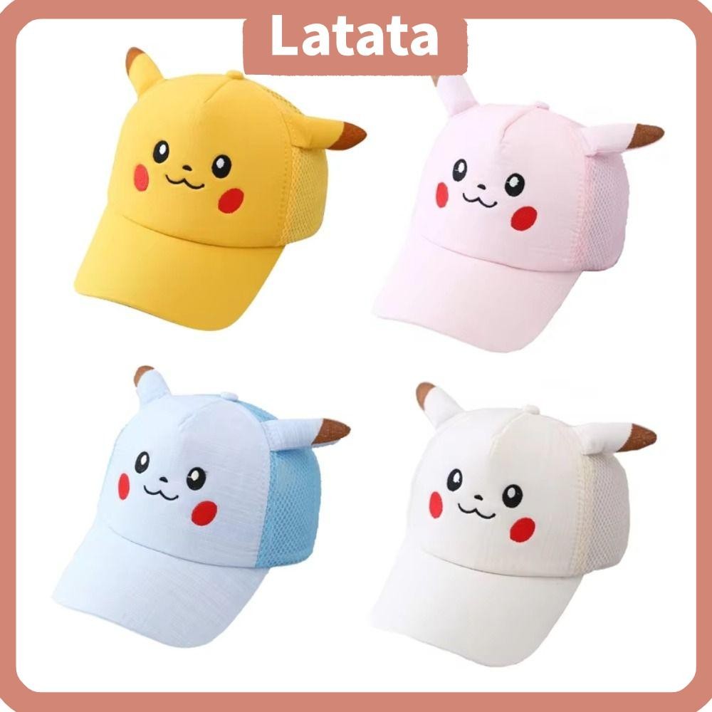 หมวกเบสบอล LATA Pikachu สำหรับทารก ตาข่ายระบายอากาศ ขนาดปรับได้น่ารัก ...