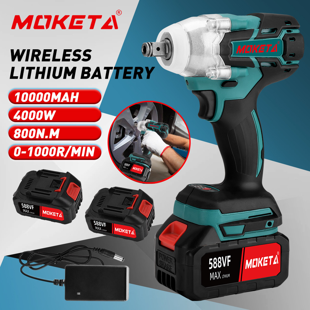MOKETA บล็อกแบต บล็อกไฟฟ้าไร้สาย ประแจไฟฟ้าไร้สาย สามารถเพิ่มดอกสว่าน ...