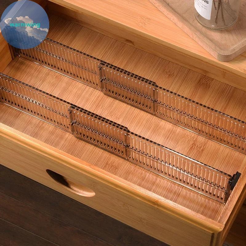 Warmwing 2 ชิ้น/เซ็ตปรับ Clapboard ลิ้นชัก Divider Partition DIY ทนทานจัดเก็บ Organiser ตู้เสื้อ ...