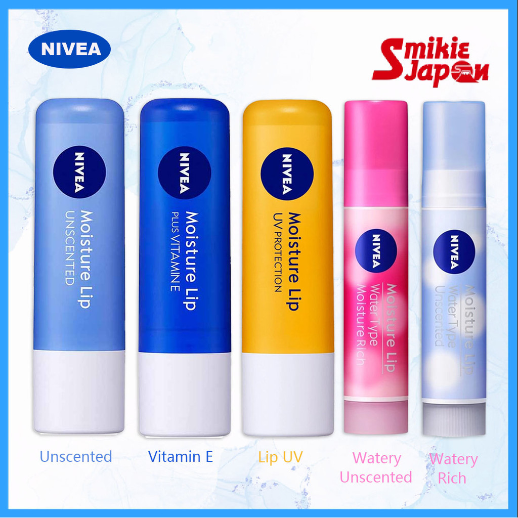 NIVEA Moisture Lip Care Lip Blam 3.9g UV Fragrance Free Water Type - Direct From Japan | Shopee ...