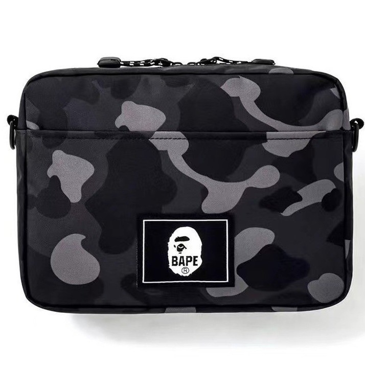 Bape Messenger Bag Camouflage กระเป๋าสะพายผ้าใบความจุขนาดใหญ่สองชิ้น ...