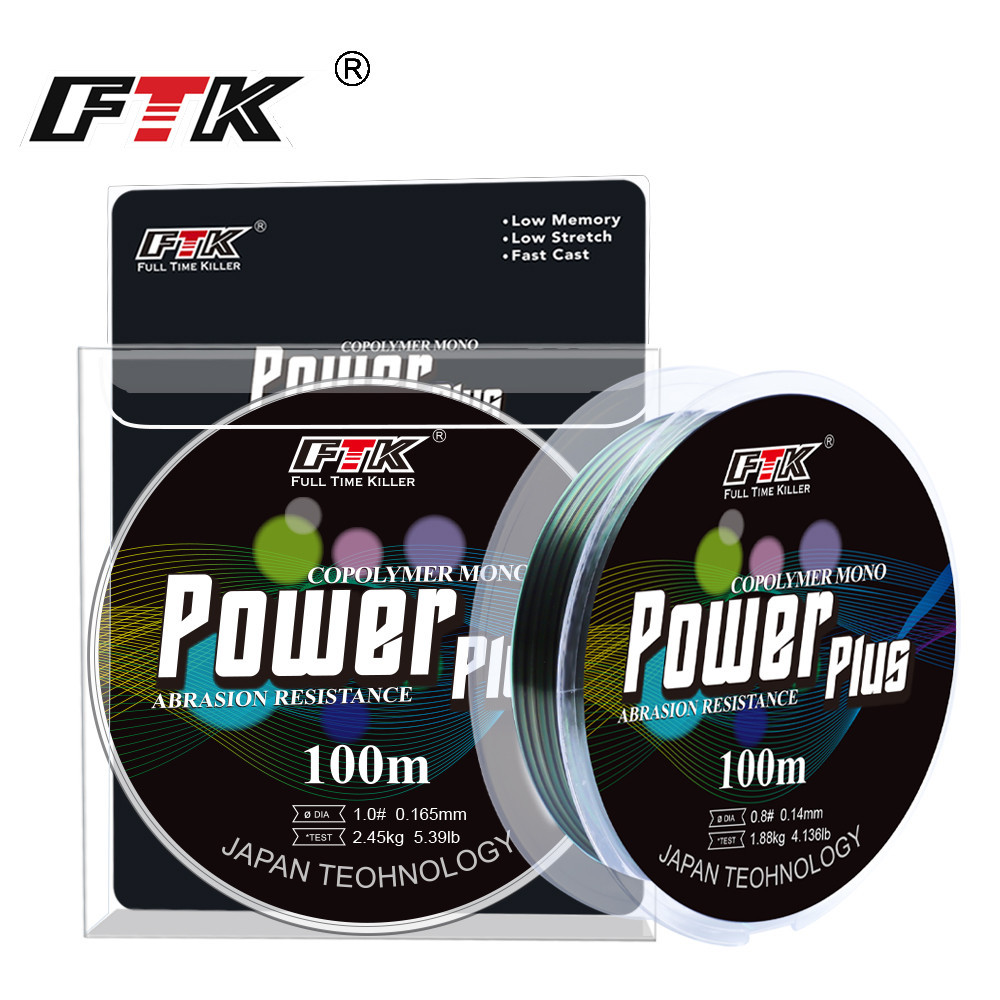 Ftk 1 PC 100 M 3 สีเปลี่ยนสายตกปลาไนลอน 2.45Kg-15.6Kg สายตกปลา Monofilament Sea Fishing Tackle ...