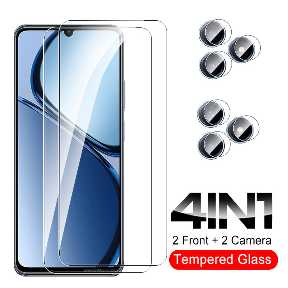 สําหรับrealme C63 แก้ว 4in1 กล้องป้องกันกระจกนิรภัยRealmi C 63 63c ...