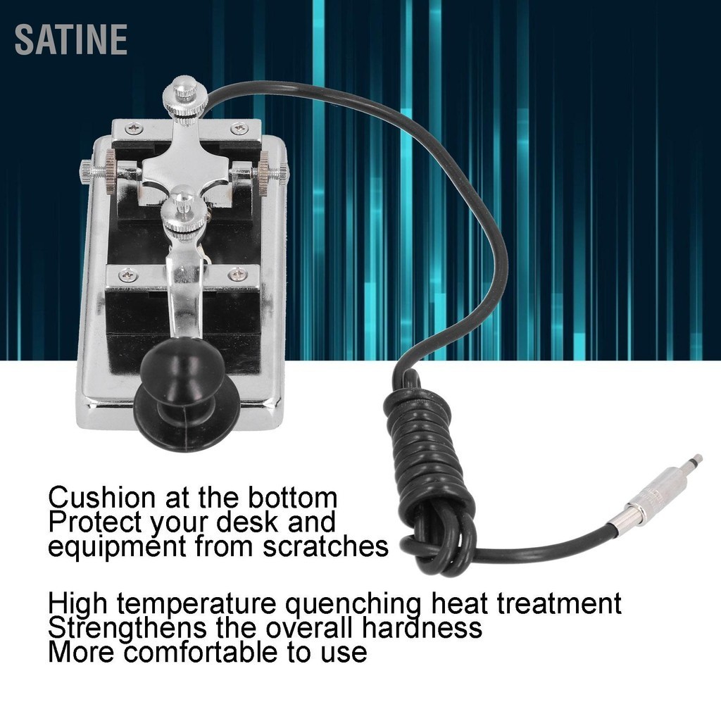 SaTine รหัสมอร์ส CW Telegraph Hand Heavy Key คลื่นสั้นวิทยุการสื่อสาร ...