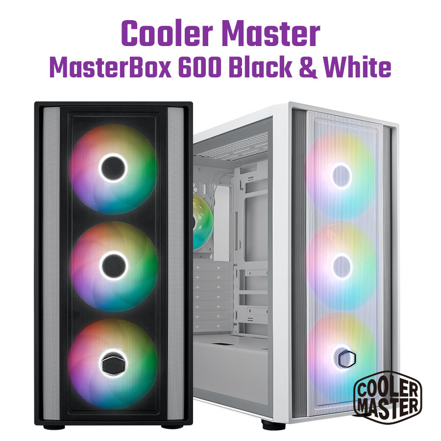 CASE (เคส) Cooler Master MasterBox 600 ATX Black Mid-Tower | Shopee ...