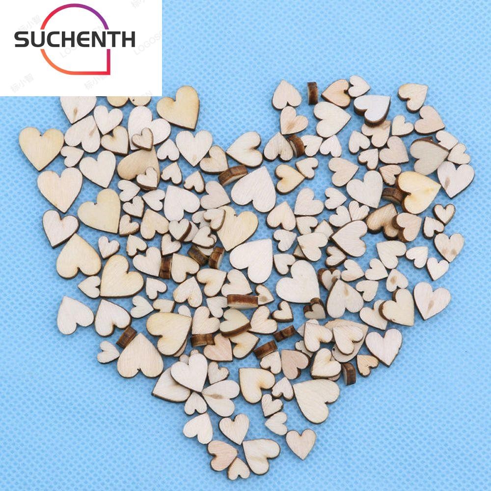 Suchenth 100PCS ตาราง Scatter DIY ผสม 4 ขนาดไม้ Love Heart | Shopee ...