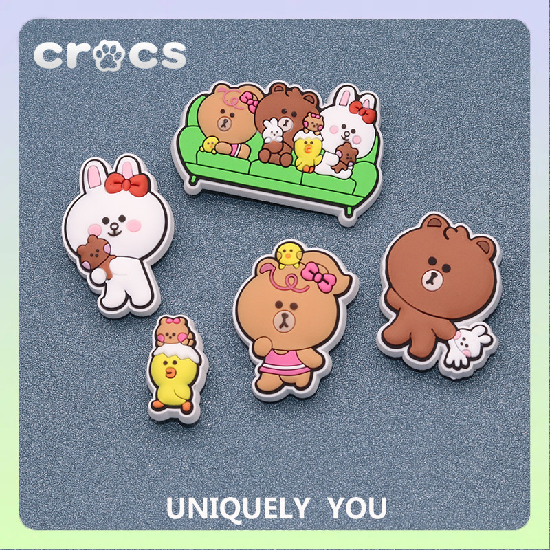 jibbitz crocs Brown Bear Friend crocs jibbitz jibbitz crocs เกาหลี jibbitz set jibbitz crocs ของ ...