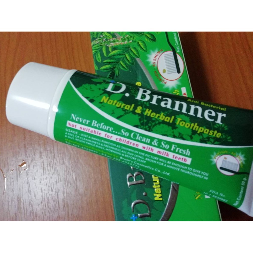 ไอเทมลับ ยาสีฟัน D.Brannerขนาด 50 กรัม ส่งฟรีทันที | Shopee Thailand