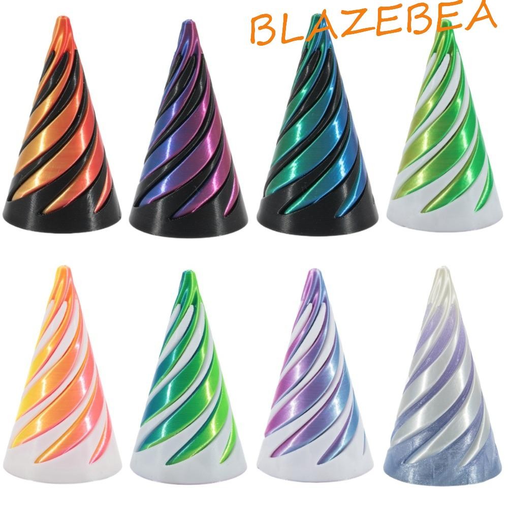 Blazebea 2 ชิ้นเป็นไปไม่ได้พีระมิด, เครื่องประดับ Vortex ด้าย 3D พิมพ์เกลียวกรวยของเล่น,ภาพลวงตา ...